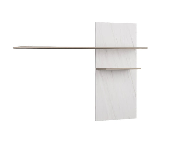 TREVISO STONE GRAY/WHITE MARBLE WALL SHELF - NOVA HOME